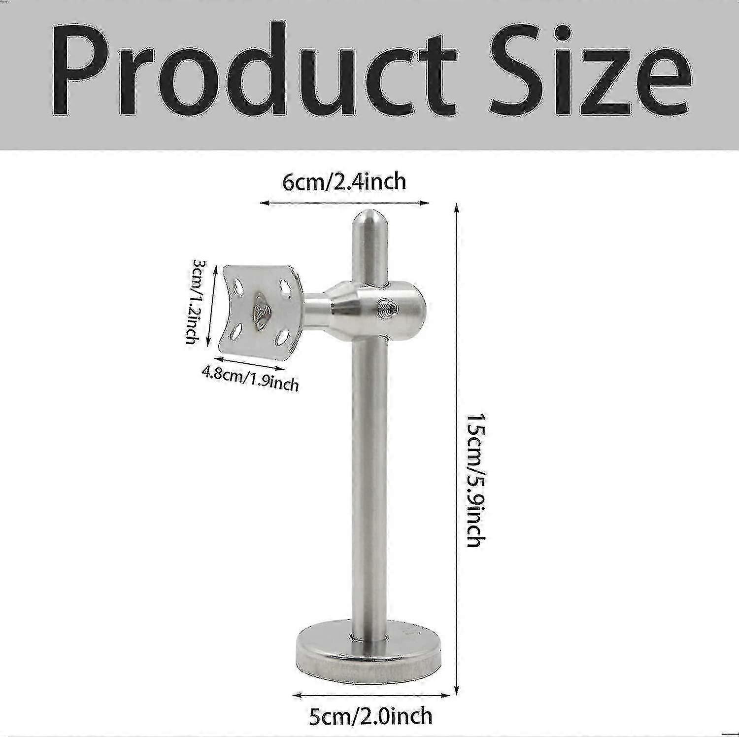 Adjustable Handrail Bracket -stainless Steel Wall Brackets For Hallways, Polished Stainless ...