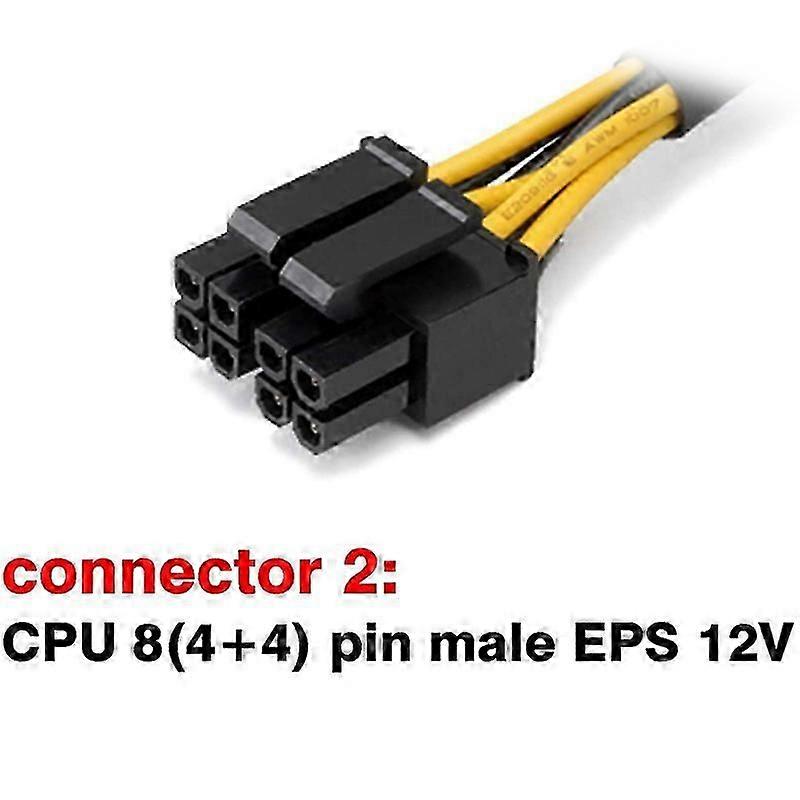 ATX 4 Pin Female to Motherboard CPU 8(4+4) Pin Male EPS 12V Converter ...