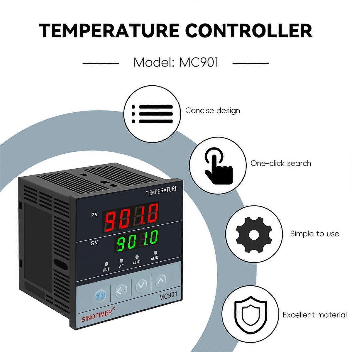 SINOTIMER MC901 Digital Waterproof PID Temperature Controller | Fruugo UK