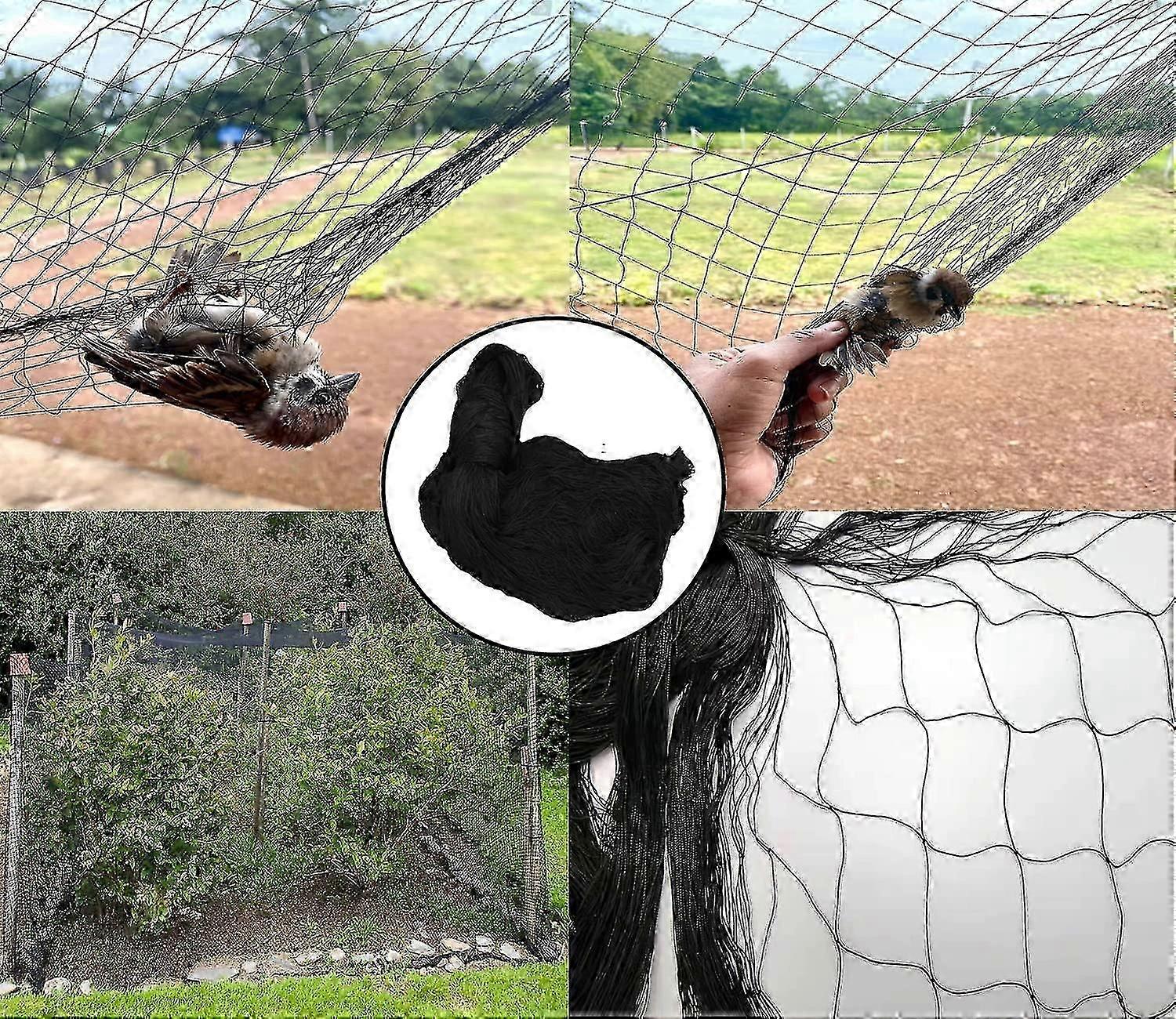 20m X 4m Black Bird Netting, Heavy Duty Bird Netting, Poultry Aviary ...