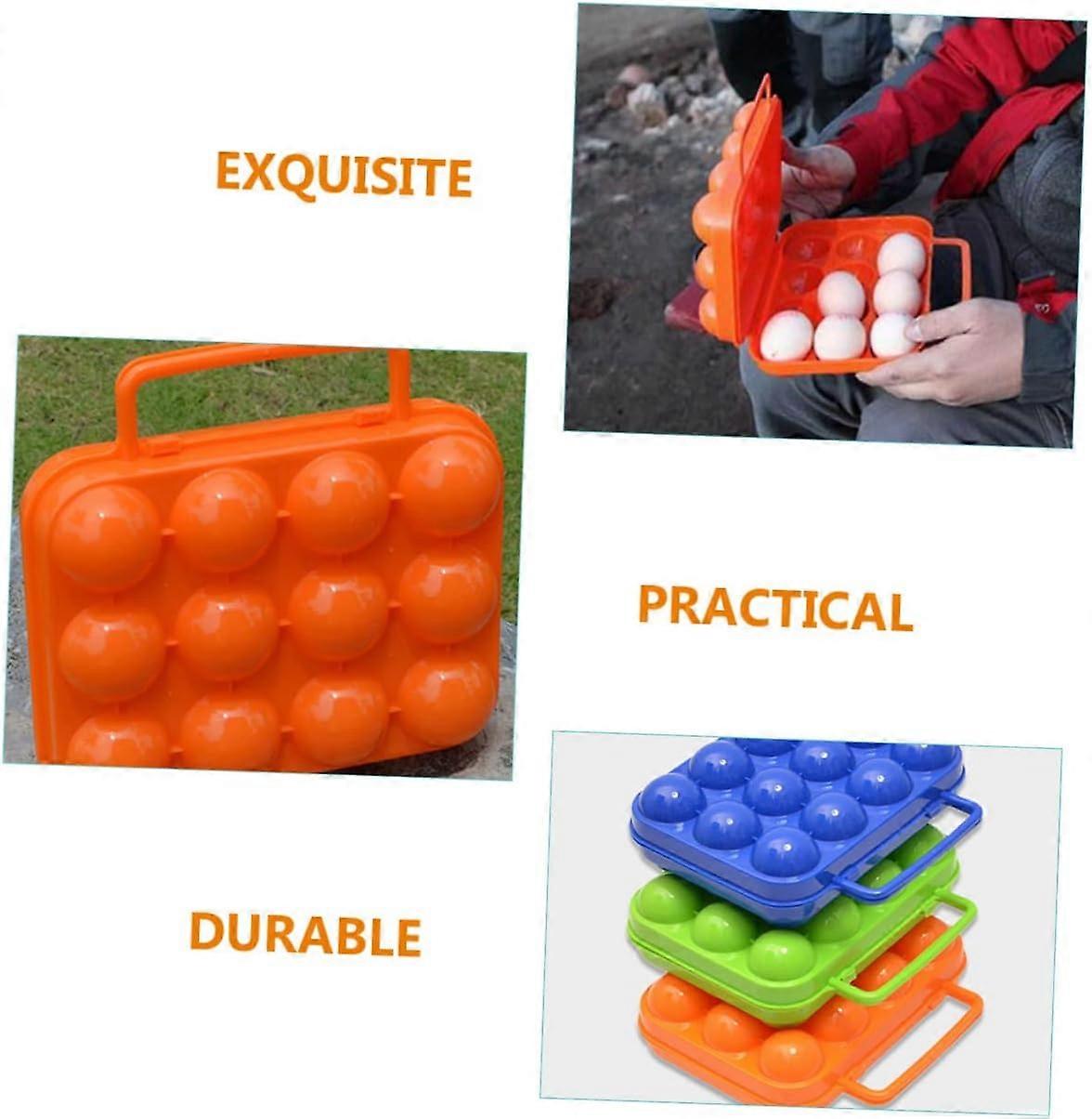 Portable Plastic Egg Containers - Stackable Egg Storage Boxes for ...