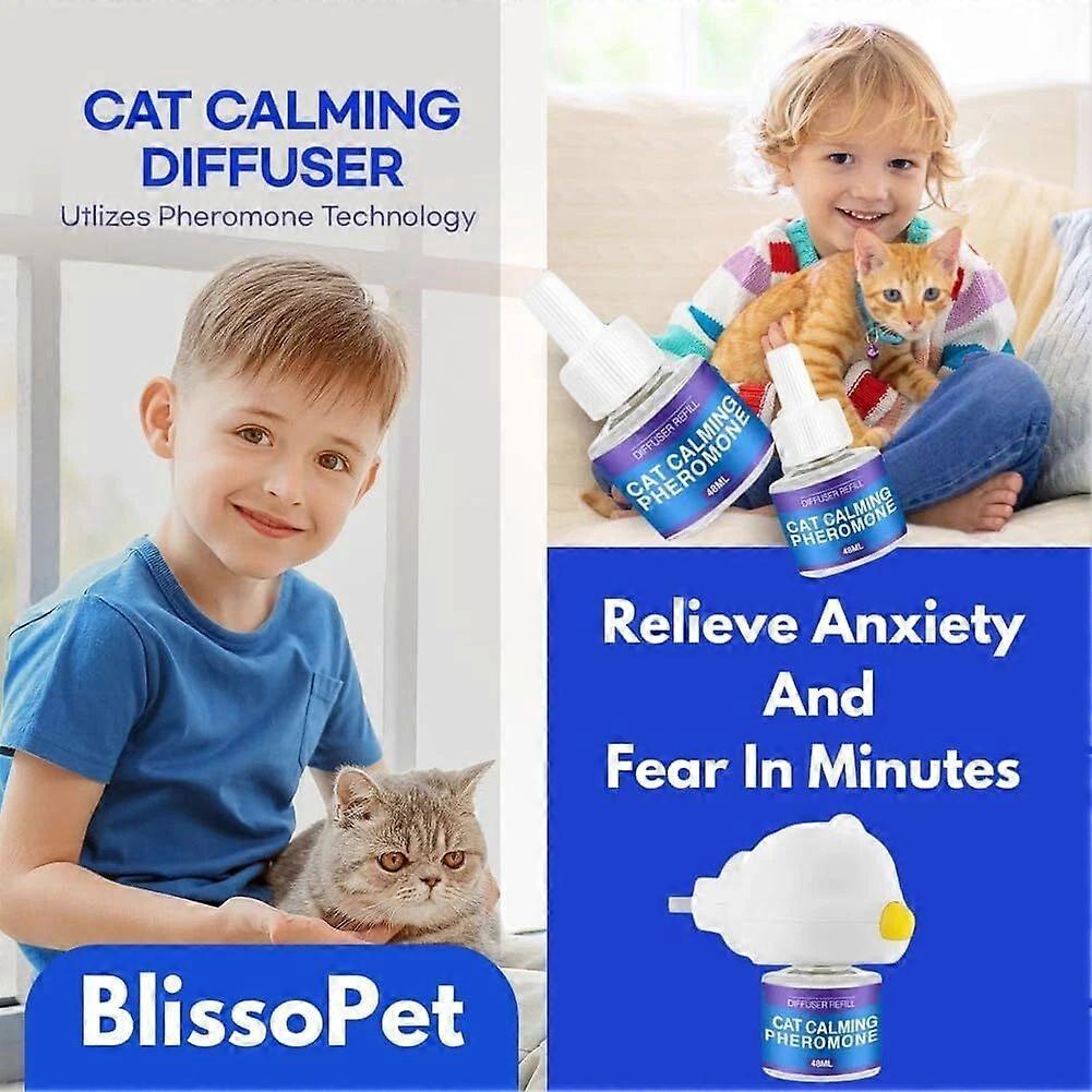 Blisso Pet Calming Pheromone Diffuser Kit Anti-Stress Anxiety Relief ...