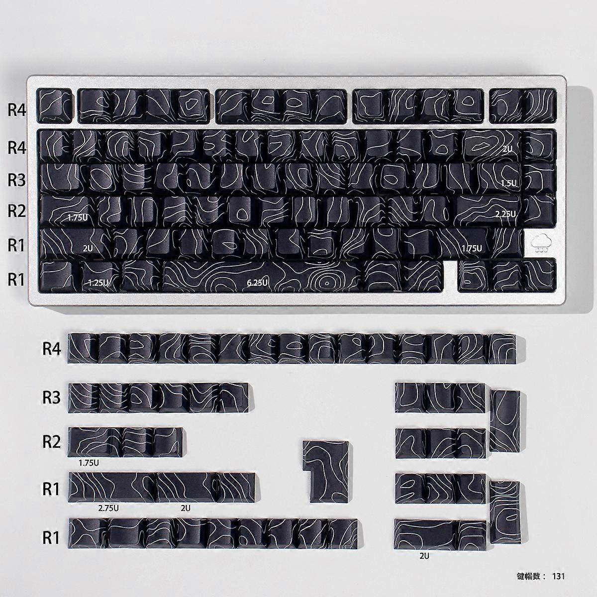 GMK keycaps Canyon Black keycaps 142 Key PBT keycaps Dye Sublimation ...