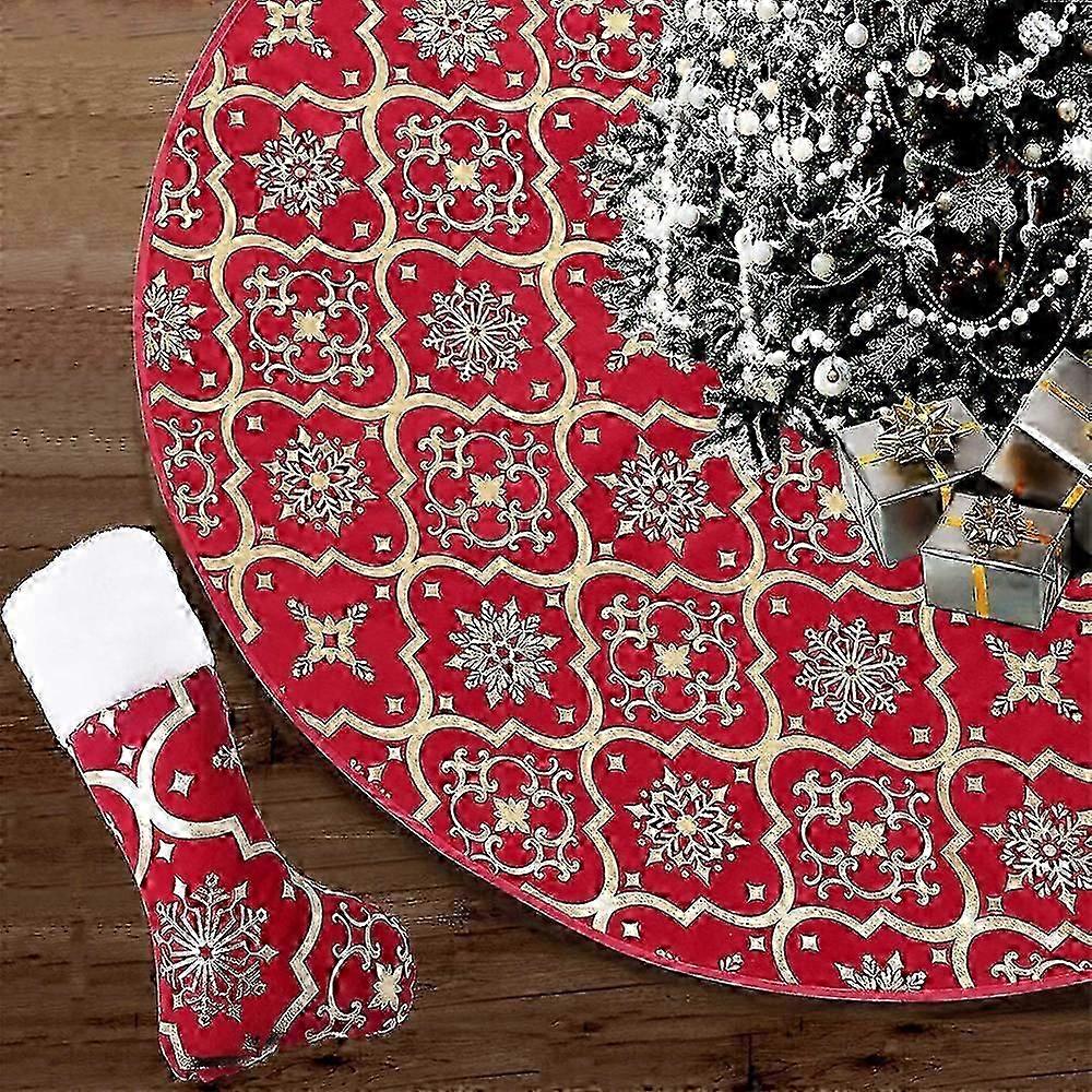 Christmas Tree Wrap Christmas Tree Wrap With Christmas Stocking ...