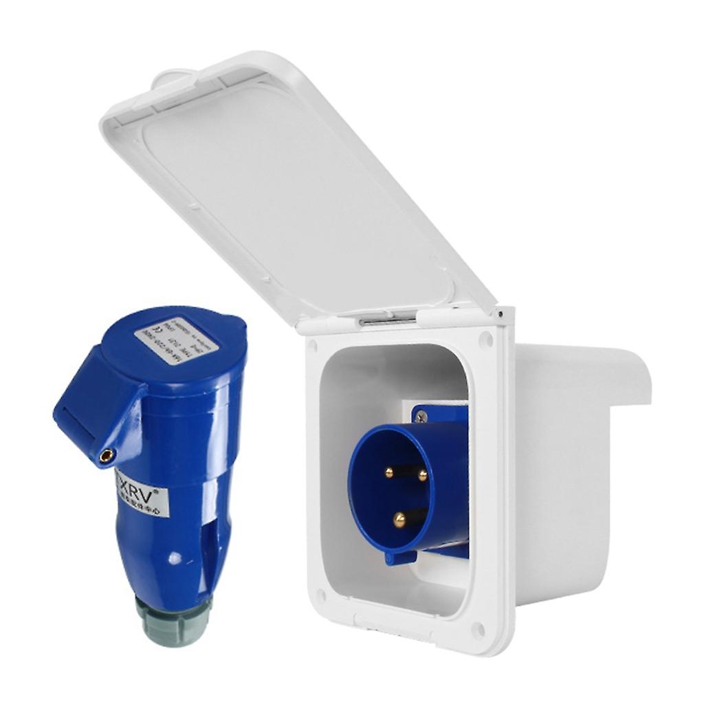 Rv Camper 220v-250v 16a External Flush Hook Up Waterproof Plug Socket ...