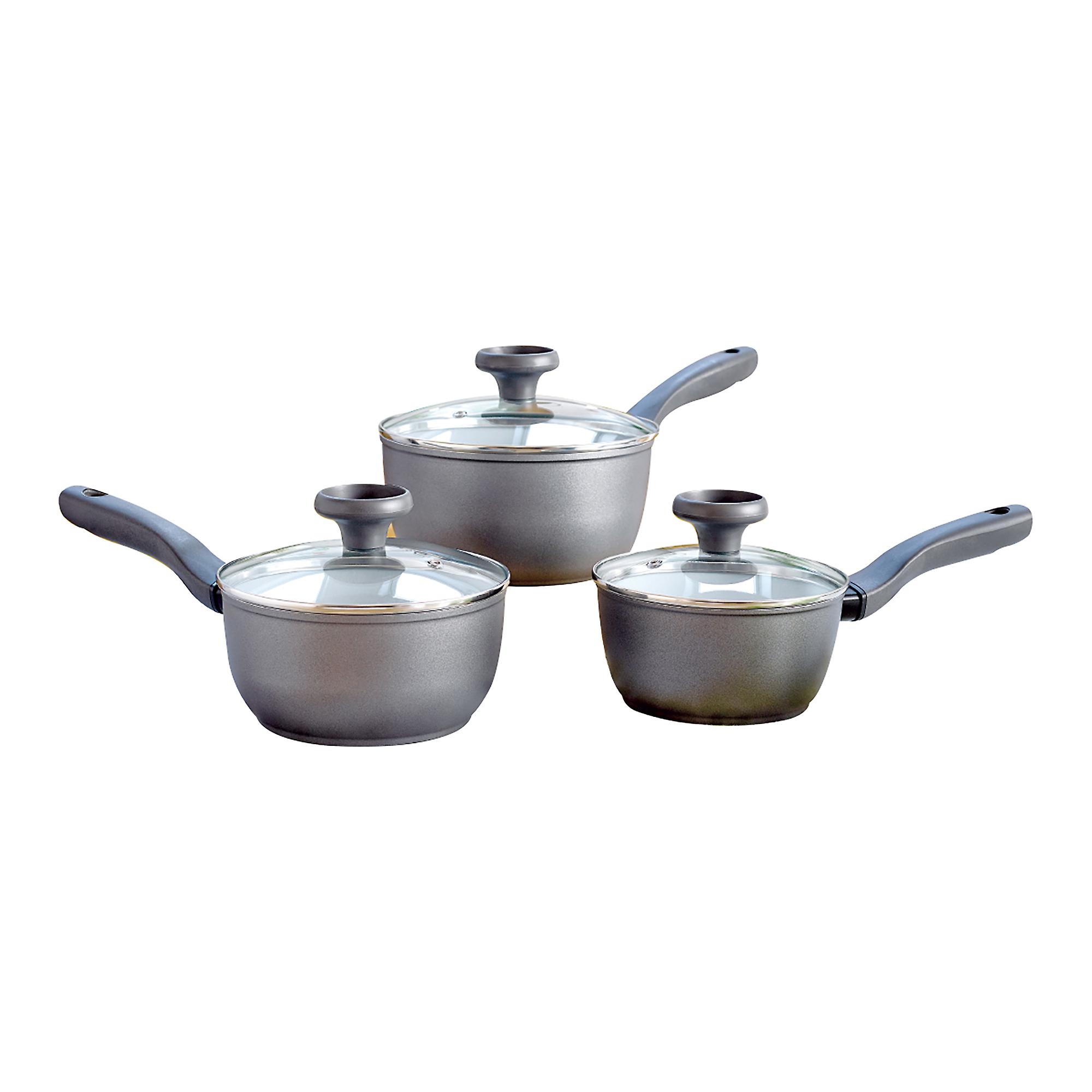 Prestige Earth Saucepan Set Eco Friendly Cookware Induction Hob Pans ...