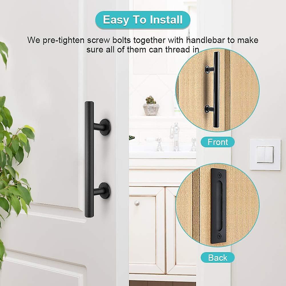 Health Gear Barn Door Handle, Two-sided Stainless Steel Sliding Door ...