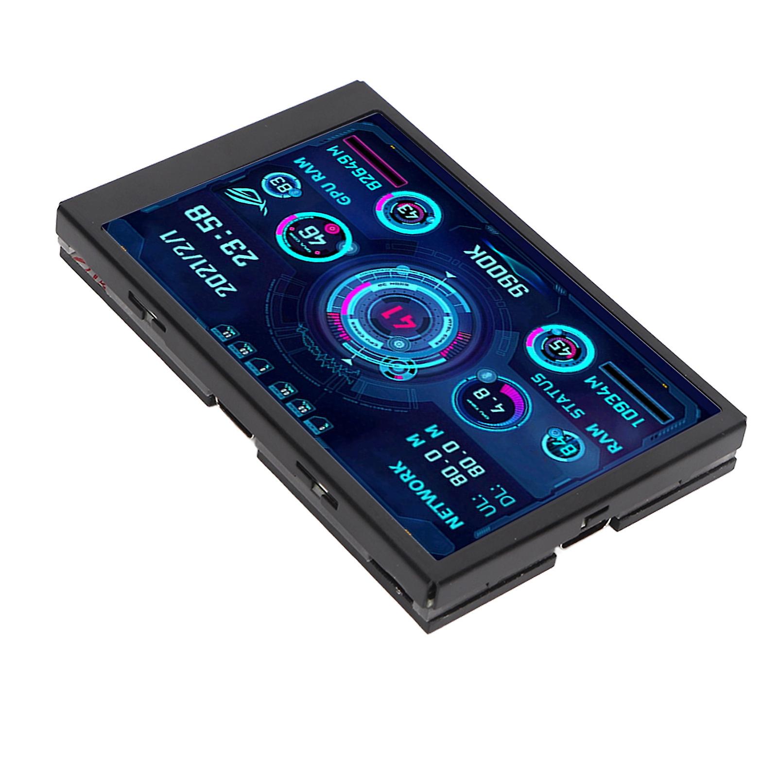 Computer Temp Monitor 3.5in IPS Full View USB C Auto Off Rotatable PC CPU Data Monitor for ...