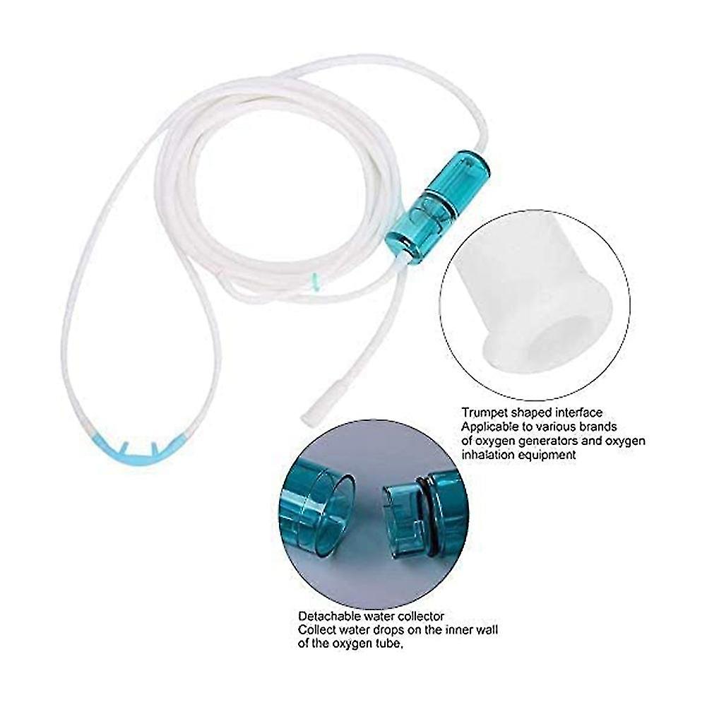 2 Pcs Nasal Oxygen Tube Elastic Silicone Oxygen Tube Nasal Cannula ...