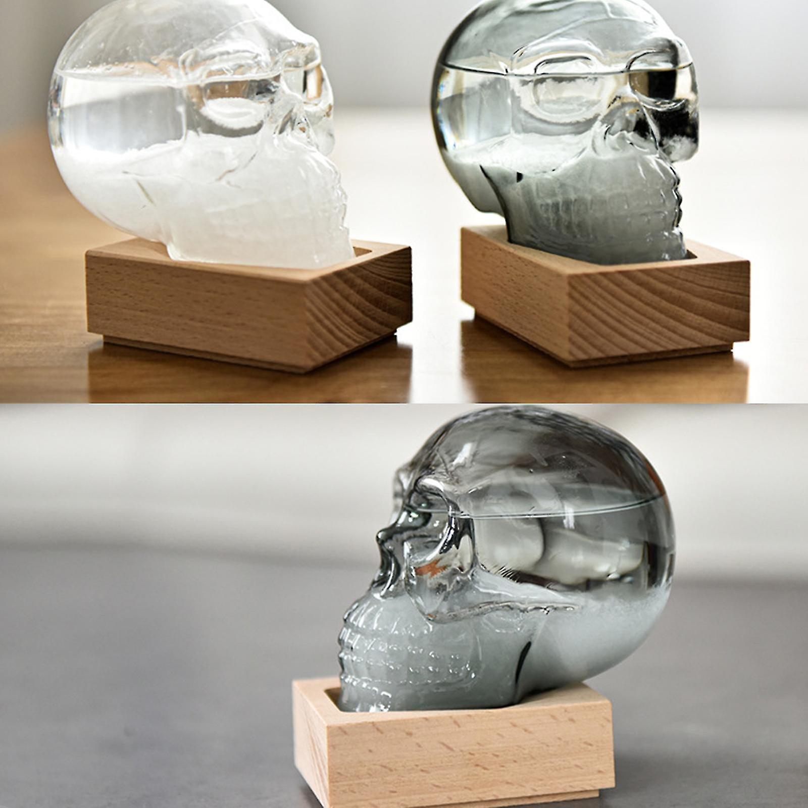 Skull Shape Storm Glass Weather Predictor,crystal Bottle Predicting ...