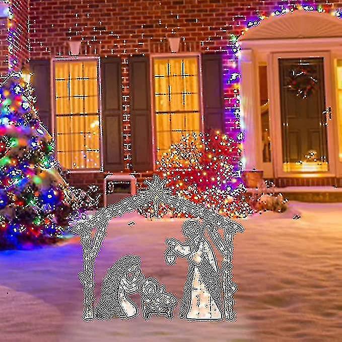 Lighted Outdoor Nativity Scene, Christmas Holy Family Yard Decoration ...