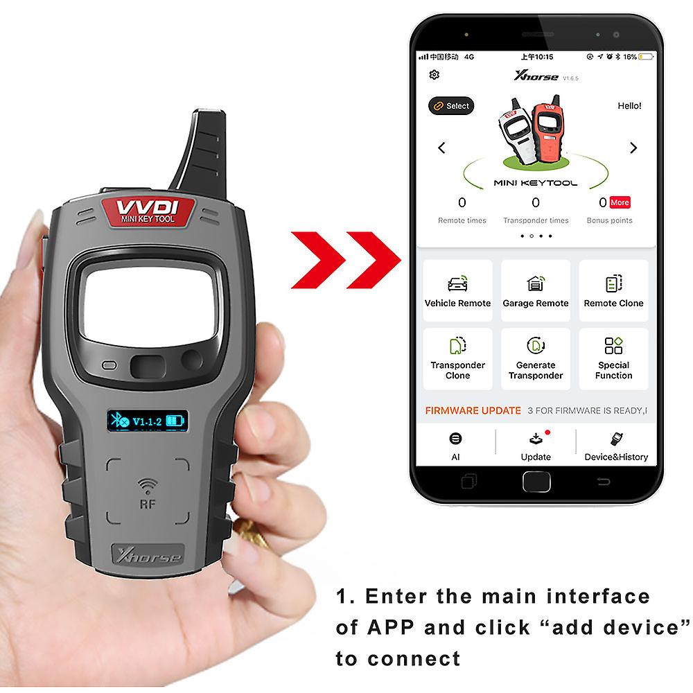 Xhorse Vvdi Mini Key Tool Key Programmer With 10pcs Universal Xkb501en Remote Key Free 96bit 48 ...