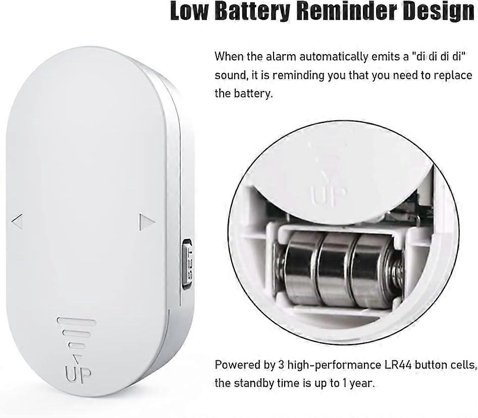 2 Pcs Door Alarm, 130 dB Door and Window Alarm, 5 Alarm Modes Wireless ...