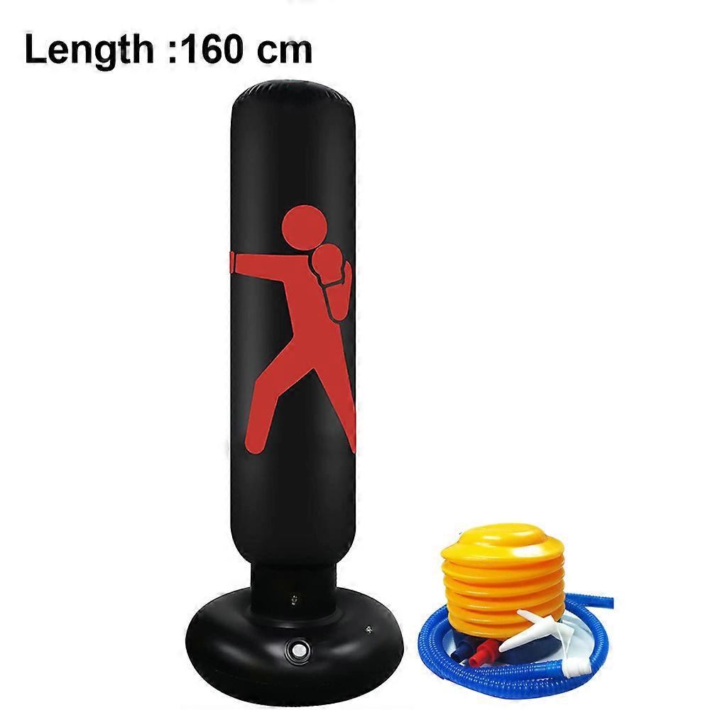 Black Inflatable Punching Bag For Kids, Bounce Back Boxing Bag, Fitness ...