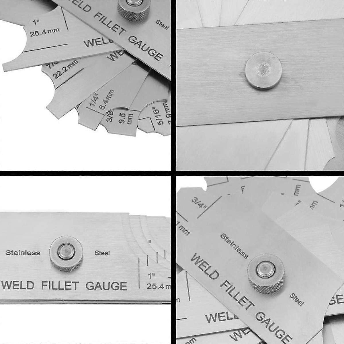Fillet Weld Gauge Set Stainless Steel Weld Inspection Gauge Inch/Metric ...