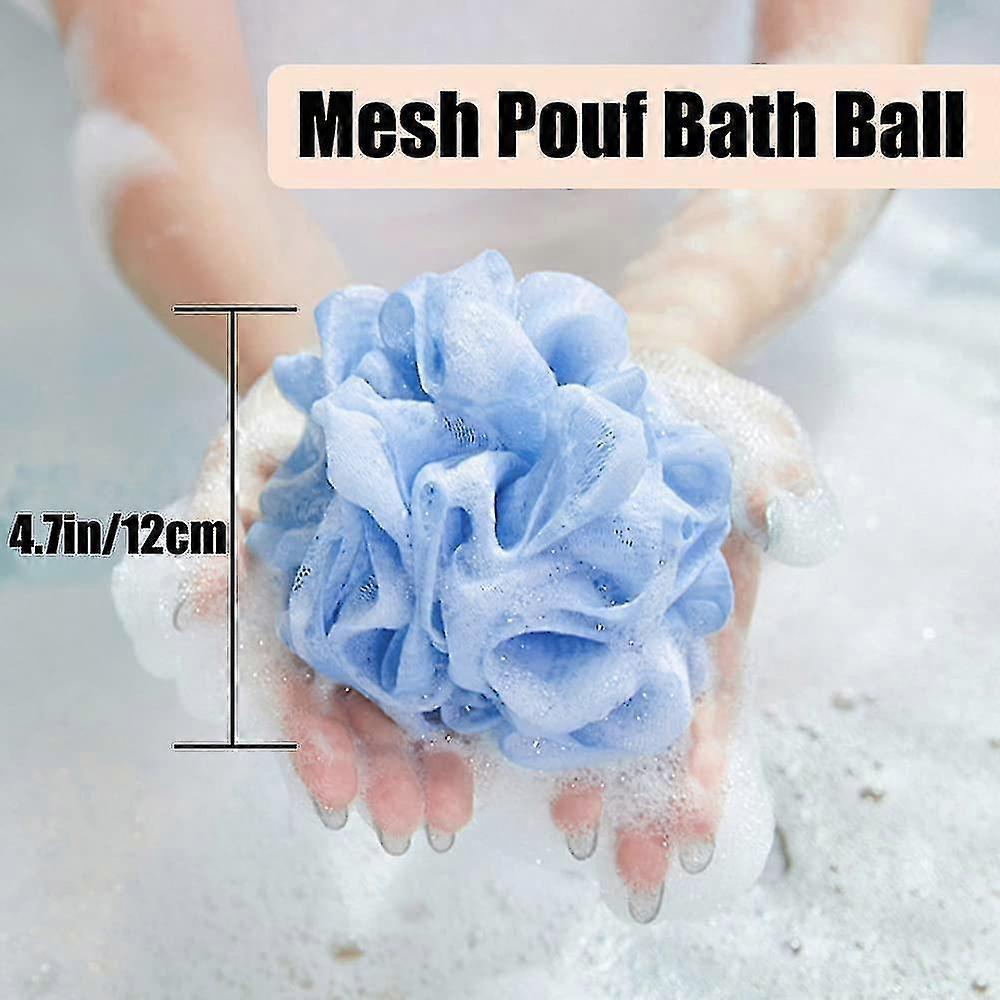 10 Pack Shower Sponge Loofahs,multi-color Mesh Pouf Bath Poof Shower ...