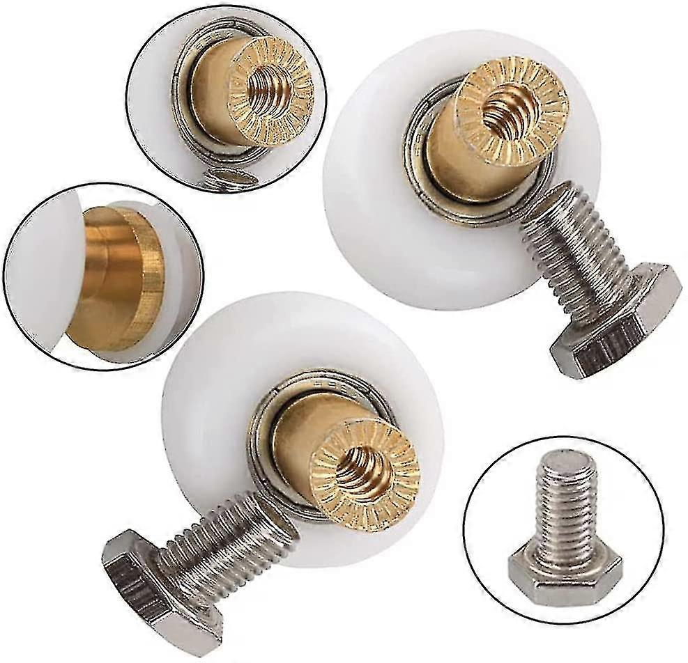Sliding Door Roller, 4 Pcs Shower Rollers, Shower Runners, Roller ...