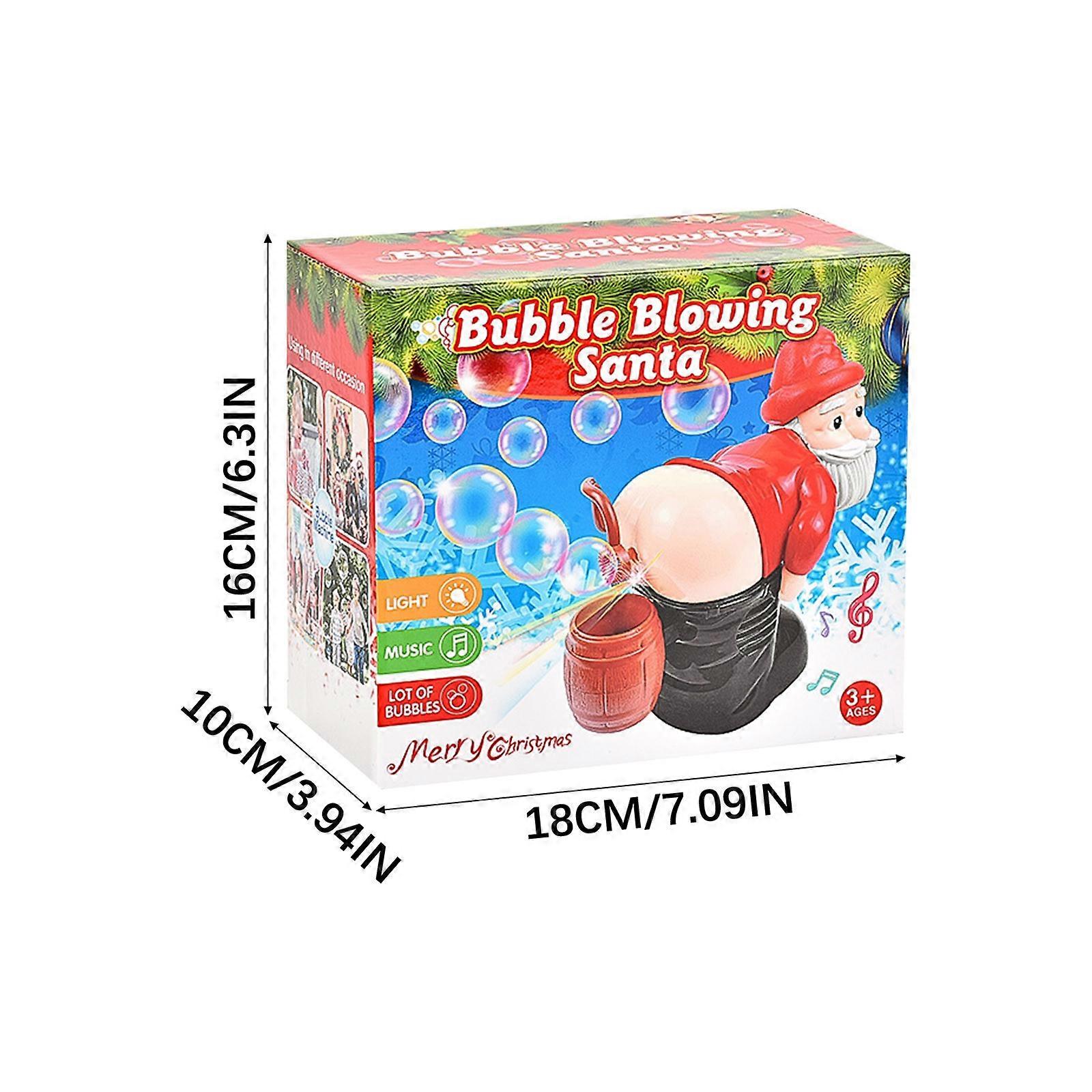 Christmas Automatic Bubble Machine With Lights Music Funny Santa Claus ...
