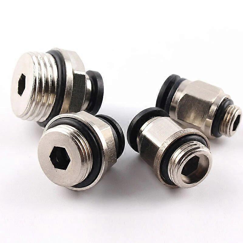 10stk Verykom pneumatiske han lige luftfittings 6mm 8mm 10mm rør push in 1/8 1/4 g gevind med ...