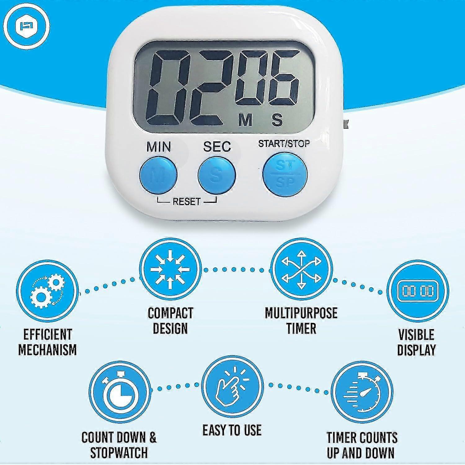 4-pack Magnetic Timers: Versatile Countdown And Stopwatch For Kids ...