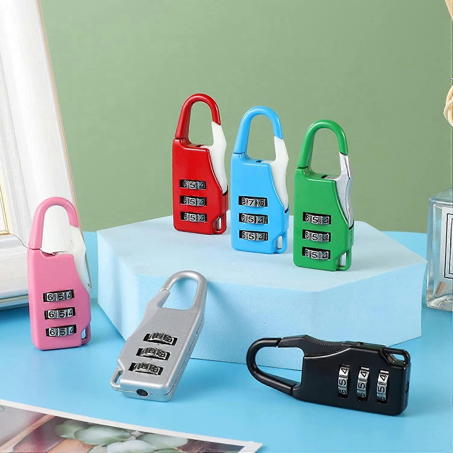 Pcs Small 3-Digit Code Padlock, Small Locker Code Lock Airplane ...