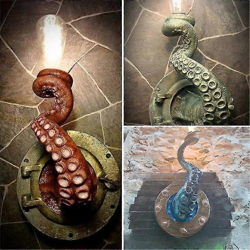 Retro Octopus Electric Light Tentacle Monsters With Bulbs Hanging On ...