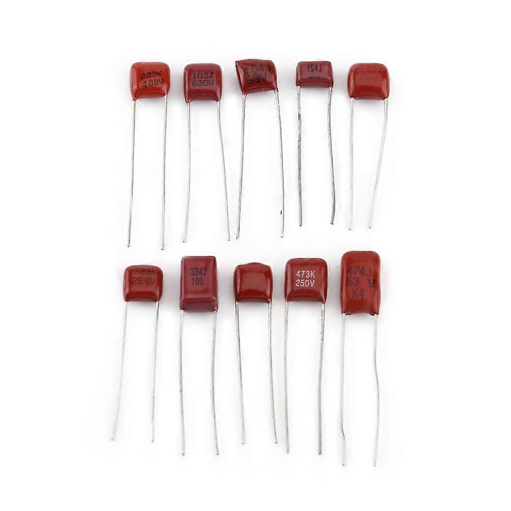 100pcs 10 Valued CBB Polypropylene Film Capacitors Assortment Kit 10nF ...