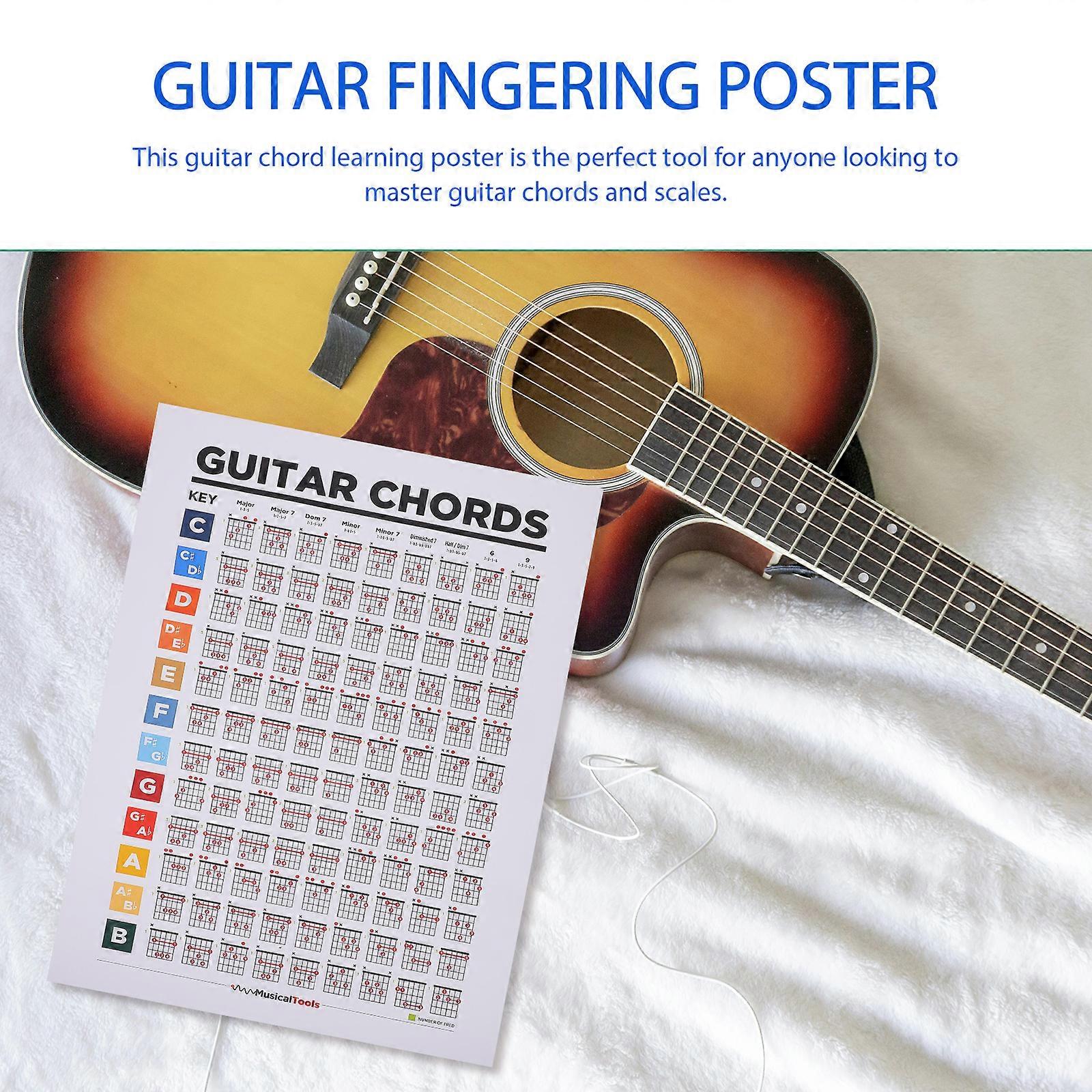 Guitar Chord Practice Chart Beginners Guitar Chord Chart Guitar ...