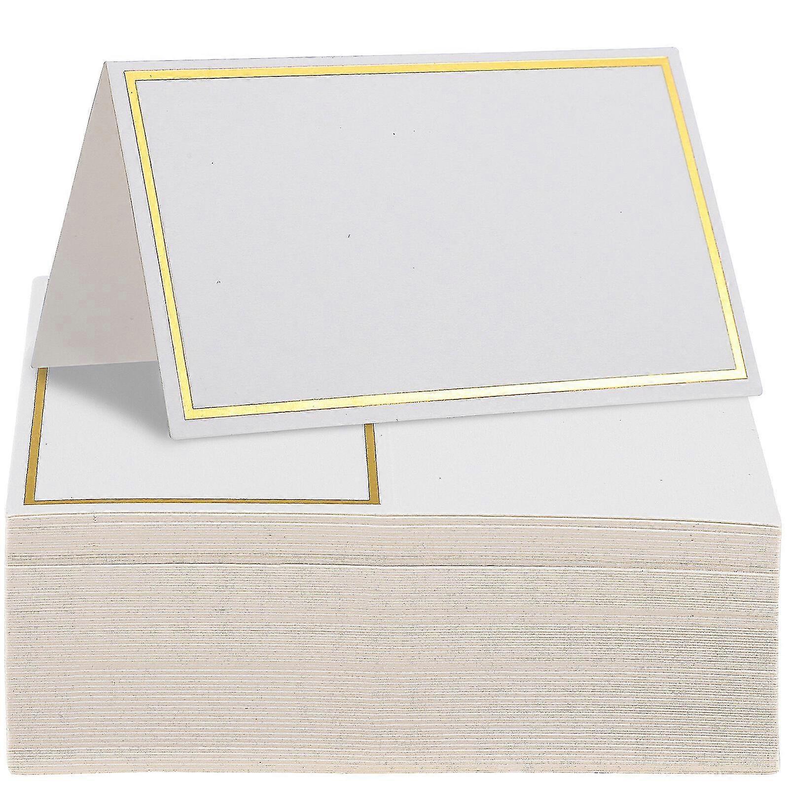 100pcs Table Place Cards Name Cards For Table Folded Place Cards ...