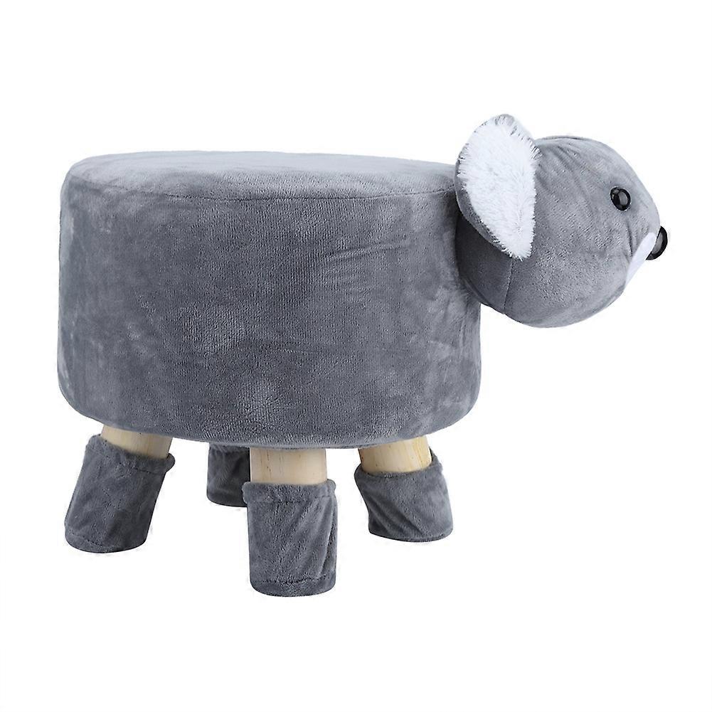 Household Mini Animal Shape Stool Lovely Stool with Flannel Solid Wood ...