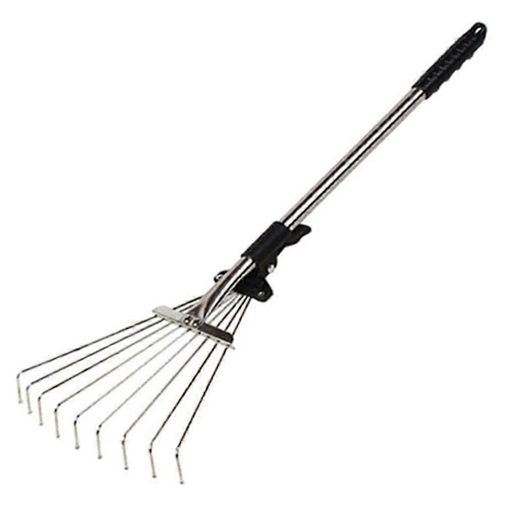Adjustable Garden Leaf Rake | Multi-Toothed Metal Rake for Lawn and ...