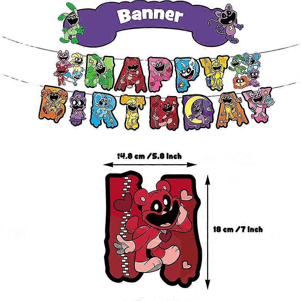 Smiling Critters Theme Kids Happy Birthday Party Supplies Kit Banner ...