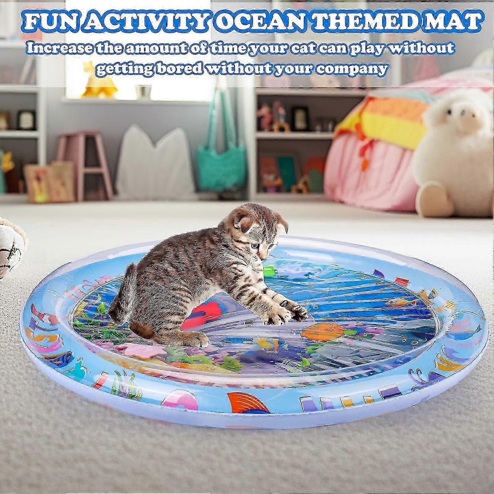 Water Sensory Playmat for Cats,Cat Toys for Bored Indoor Cats, Cat ...