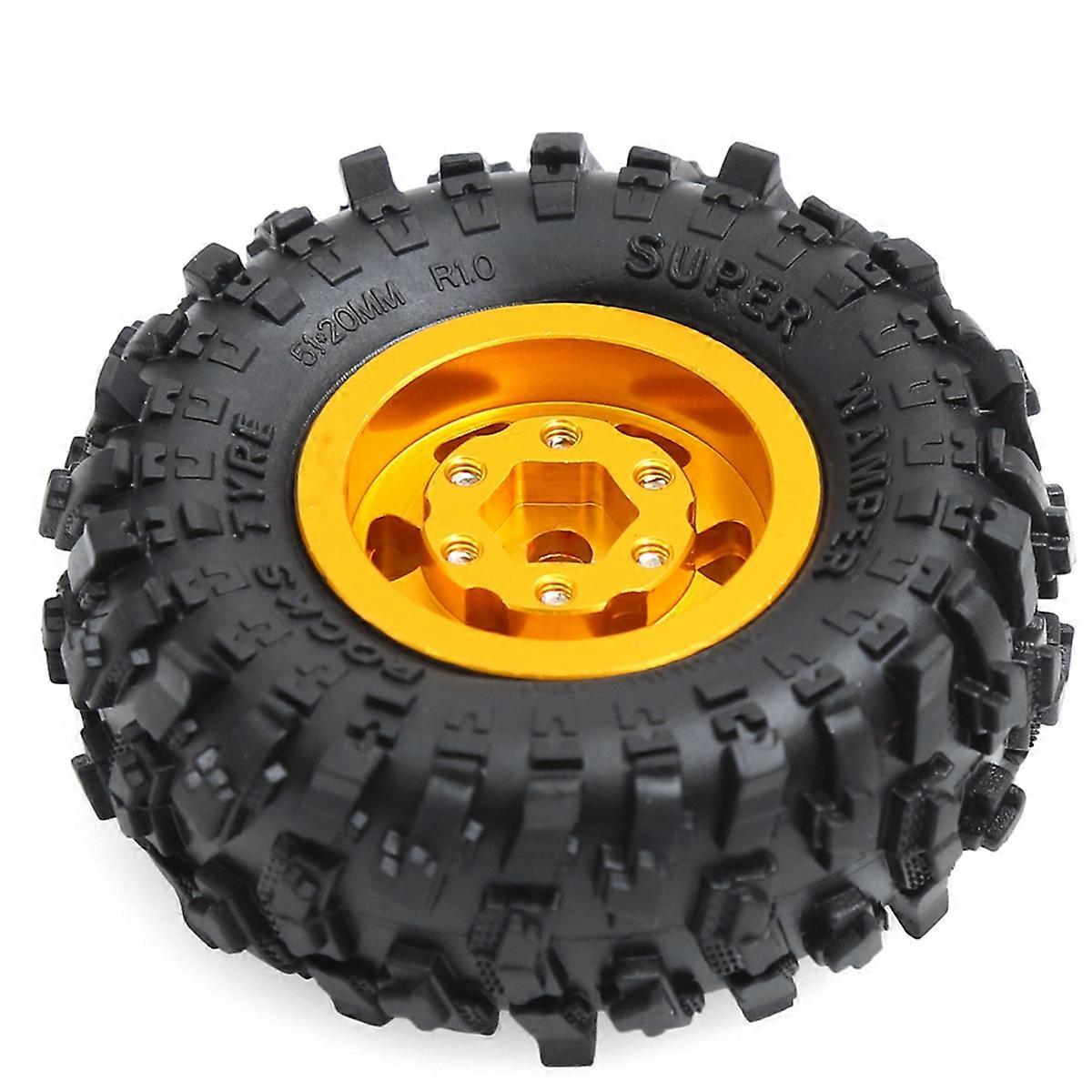 4pcs 51mm Metal Beadlock Wheel for FCX24M RC Crawler Car | Fruugo UK