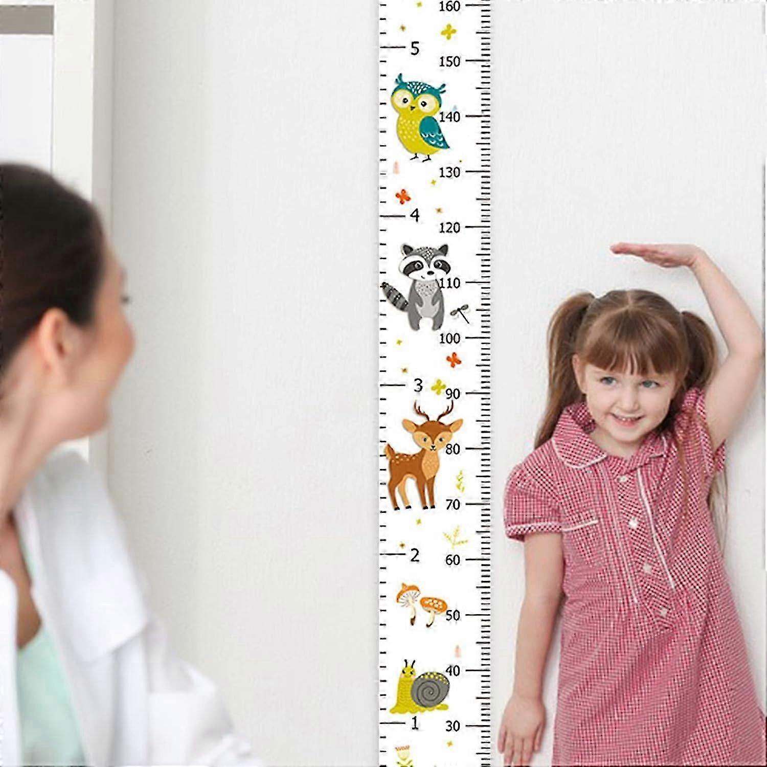 Height Chart for Kids, Wall Hanging Height Growth Chart with Animal ...