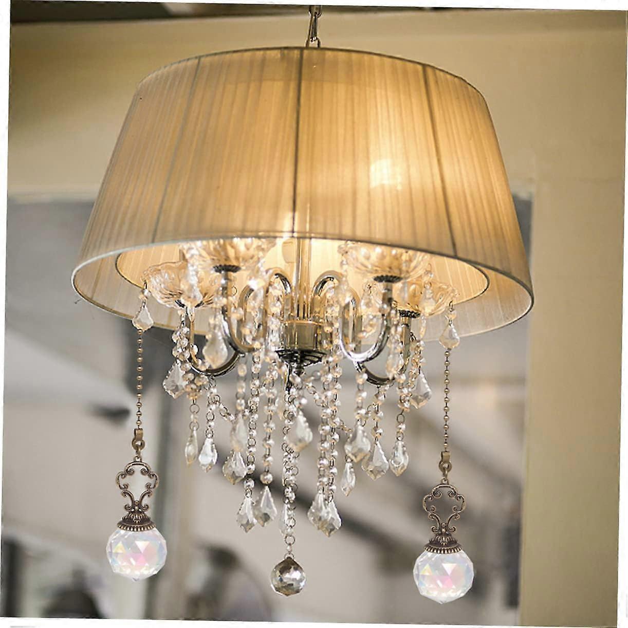 Ceiling Fan Crystal Pull Chain Extension with Elegant Rainbow Light ...