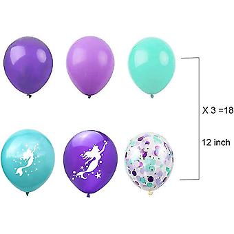22pcs Mermaid Theme Balloons, Helium Foil Mermaid Tail Sea Shells ...