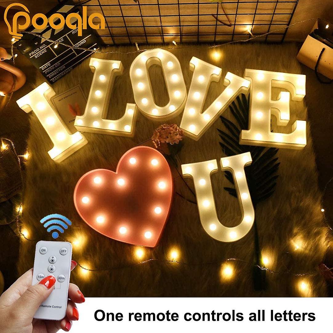 Led Marquee Letter Lights Alphabet Light Up Signs With Timer Remote ...
