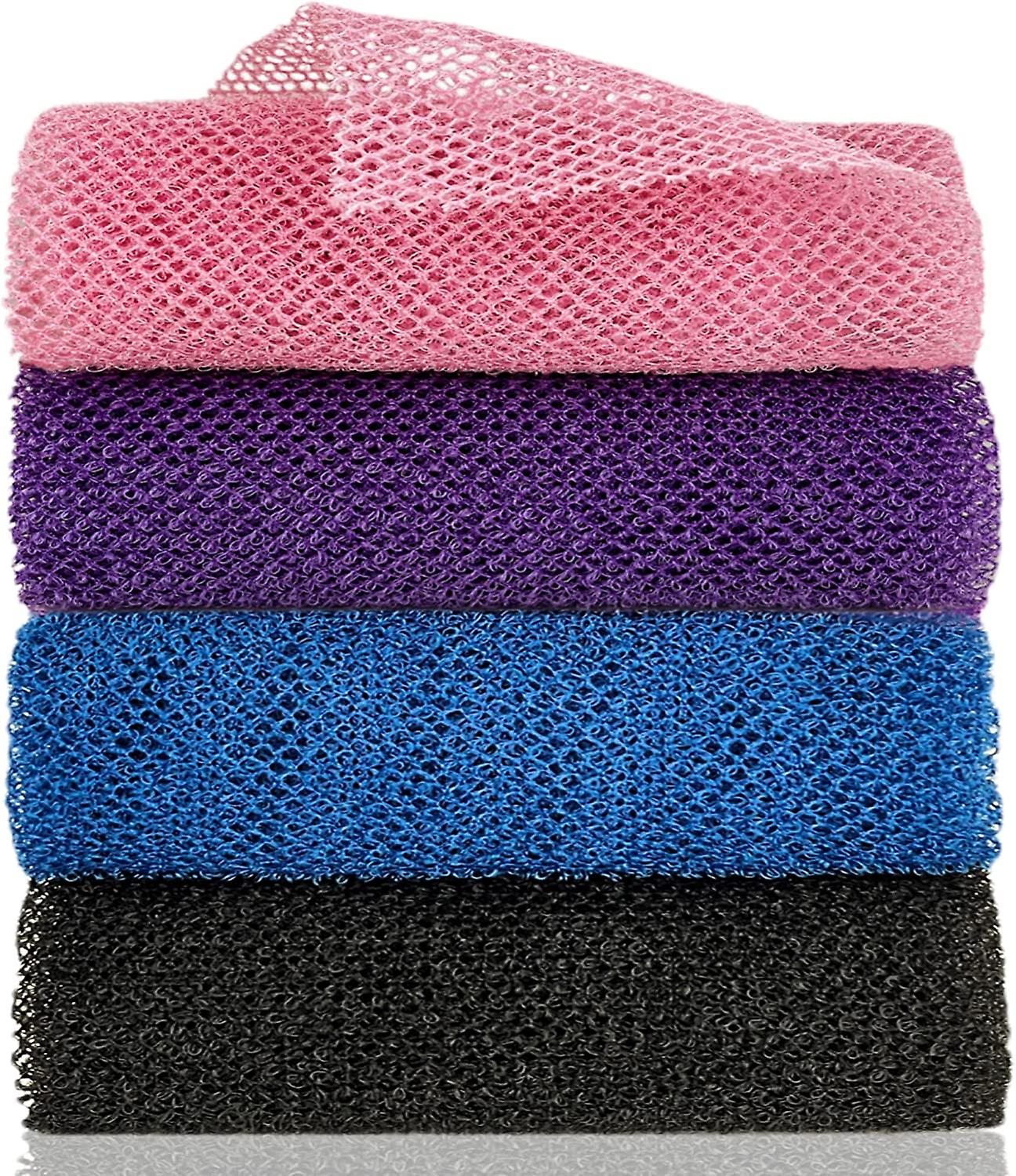 4 Pieces African Net Sponge, Nylon African Bathing Sponge Net, African ...