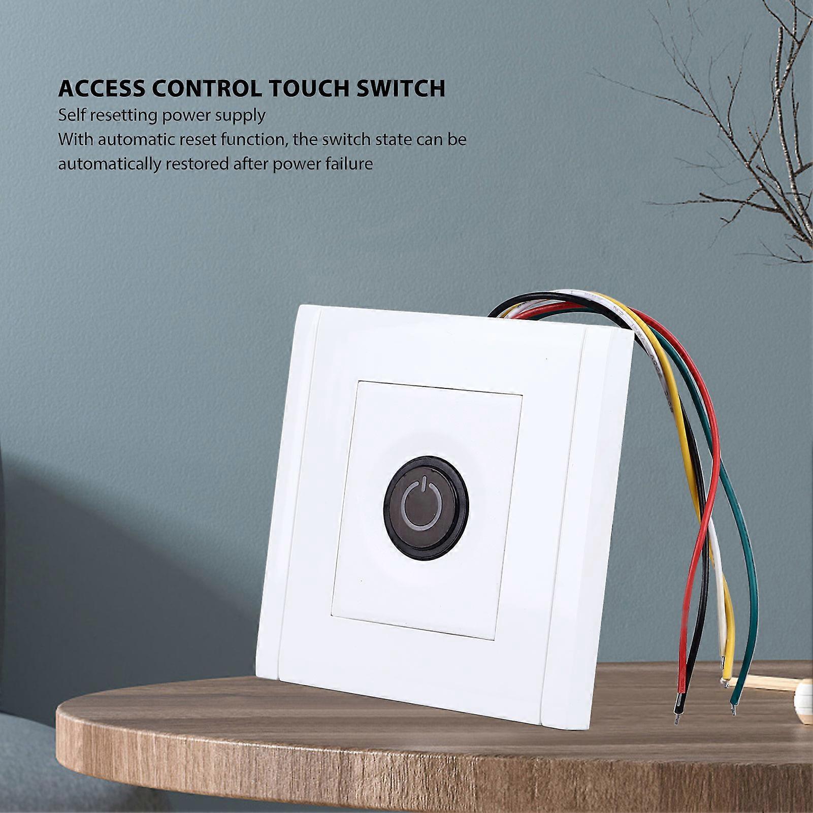 Access Control Touch Switch Self Resetting Infrared Sensing Exit Button Switch for Door Security ...