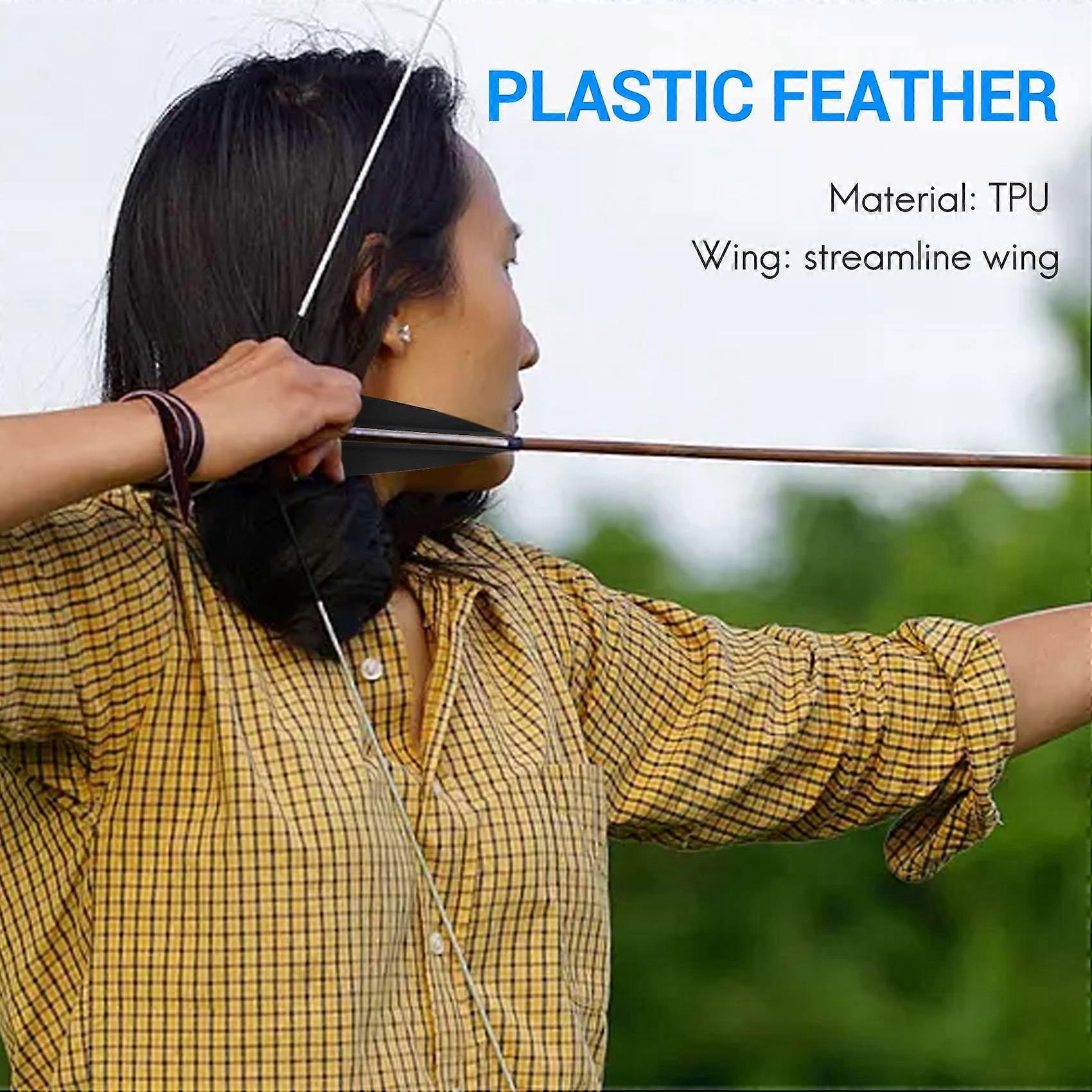 Arrows Vanes 4 Inch Plastic Fletching for DIY Archery Arrows 50 Pack ...