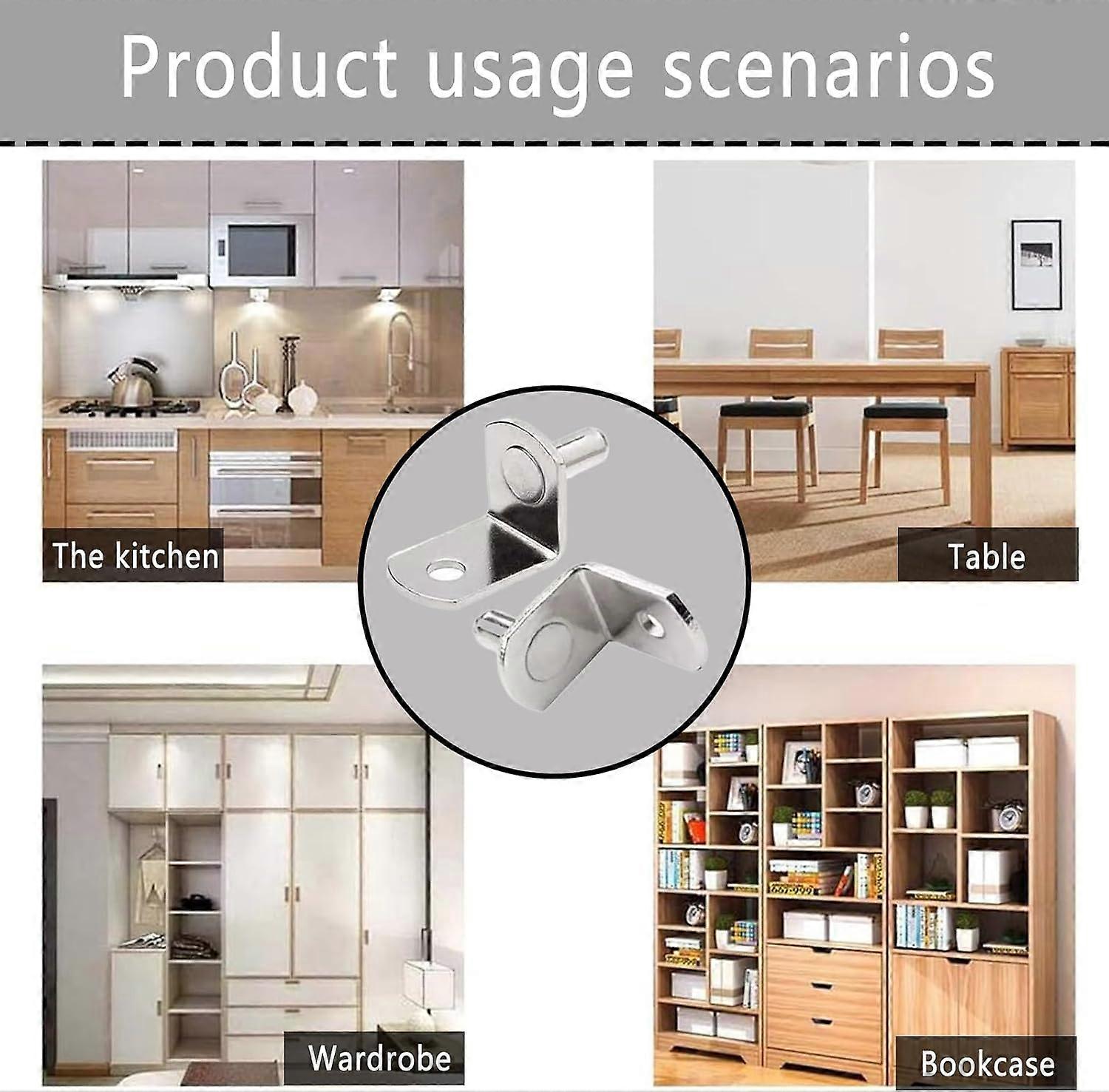 20 Pcs L-Shape Shelf Support Pegs 6mm Cupboard Shelf Pegs for Cabinet ...