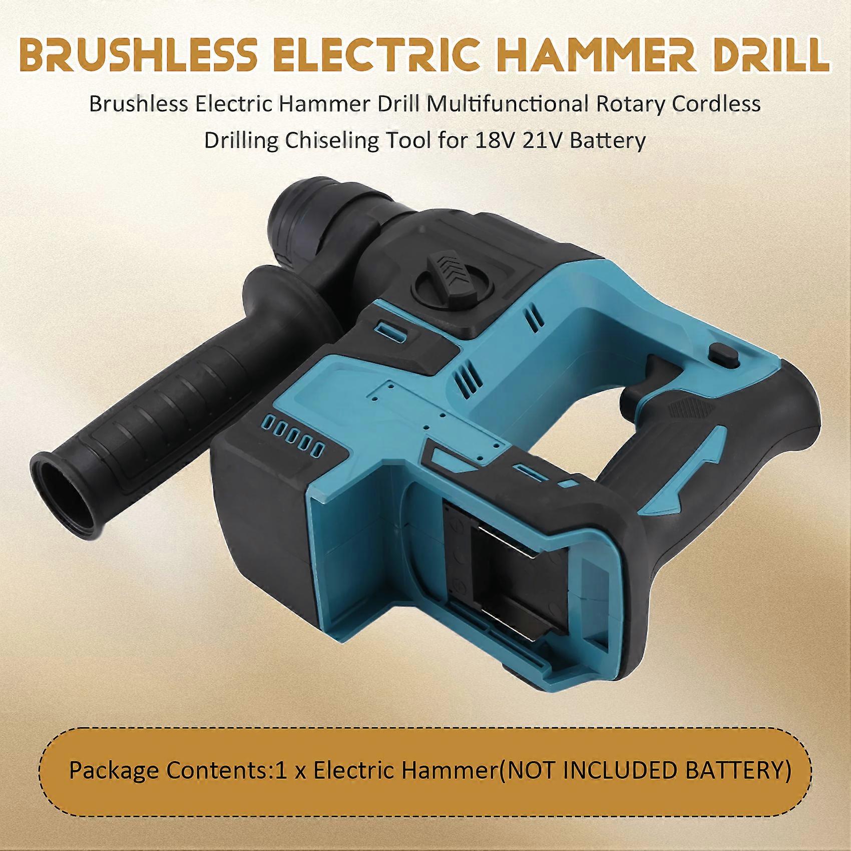 Brushless Electric Hammer Drill Multifunctional Rotary Cordless ...