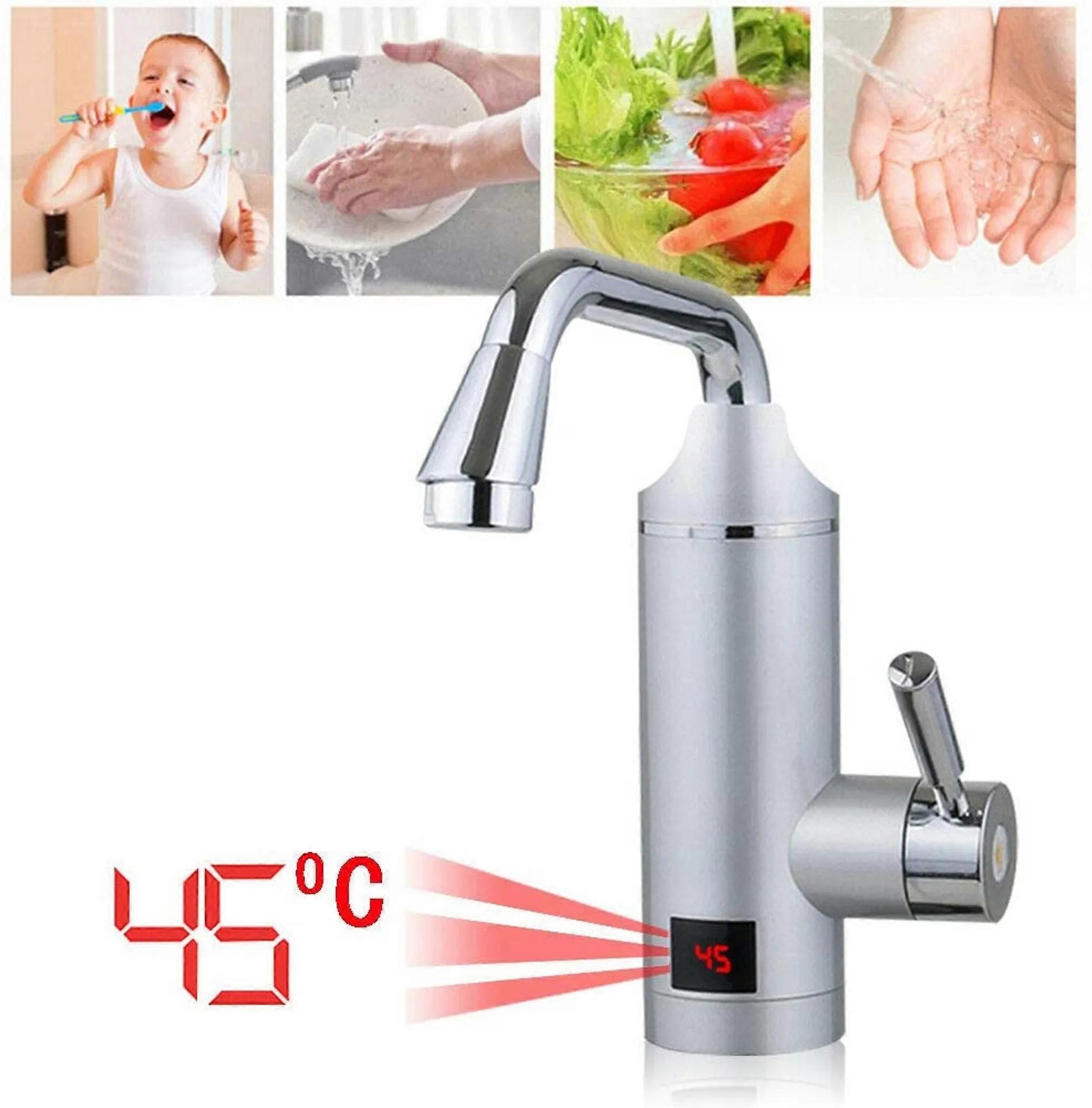 Electric tap instantaneous water heater fitting mixer tap water heater ...