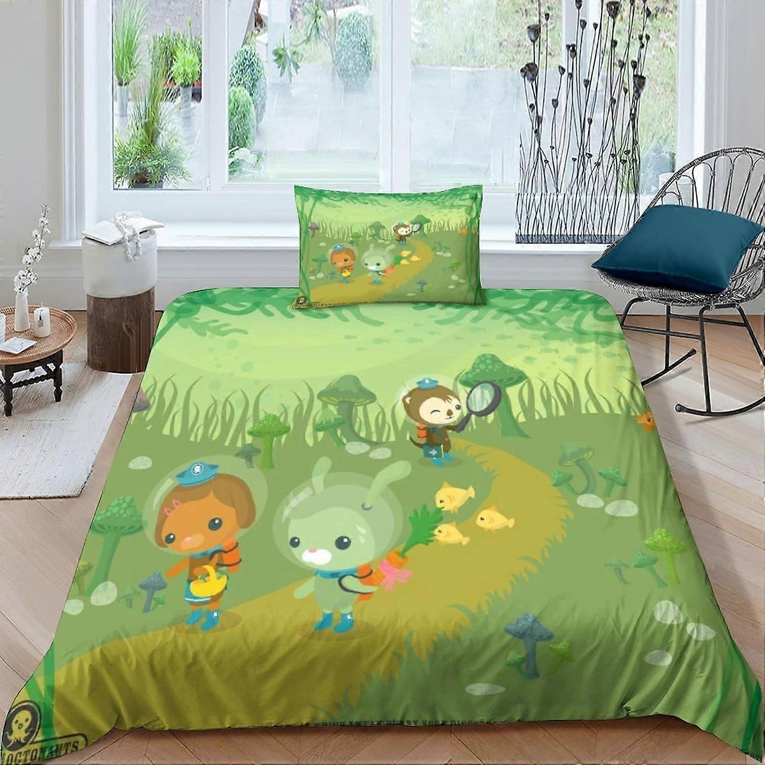 Octonauts Sängkläder Set Tecknad Påslakan 3D-tryckt sängkläder Pojke ...