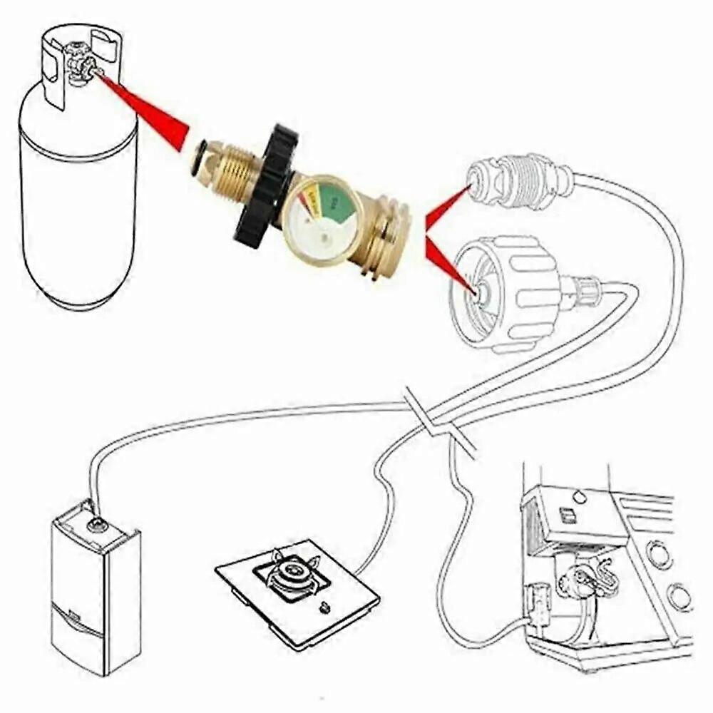 Pol Propane Gas Gauge Meter Tank Pressure Gauges Meter Gauge Manometer ...