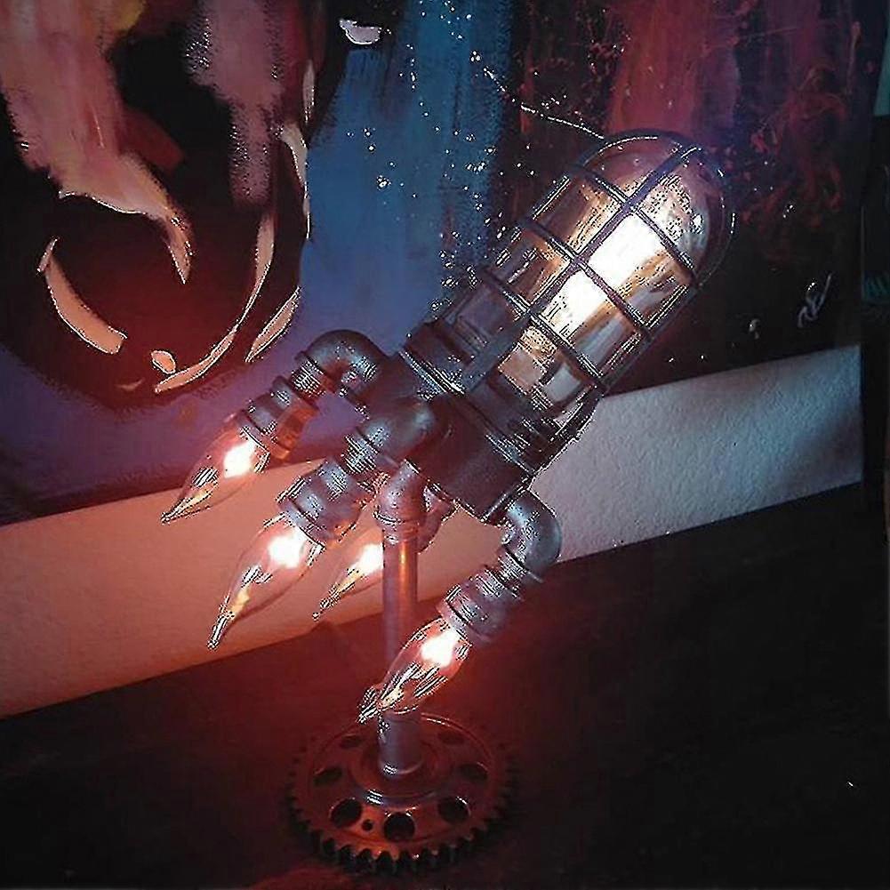 Steampunk-rocket Lamp Vintage Industrial Desk Night Lights Interior ...