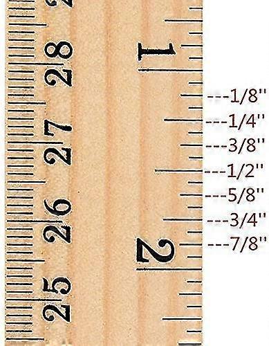 25 Pack Wooden Ruler 12 Inch Rulers Bulk Wood Measuring Ruler Office ...