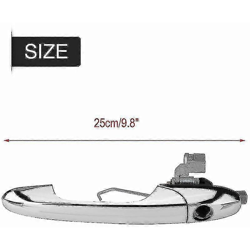 1pc Left Driver Side Exterior Exterior Door Handle For Fiat 500 2012 ...