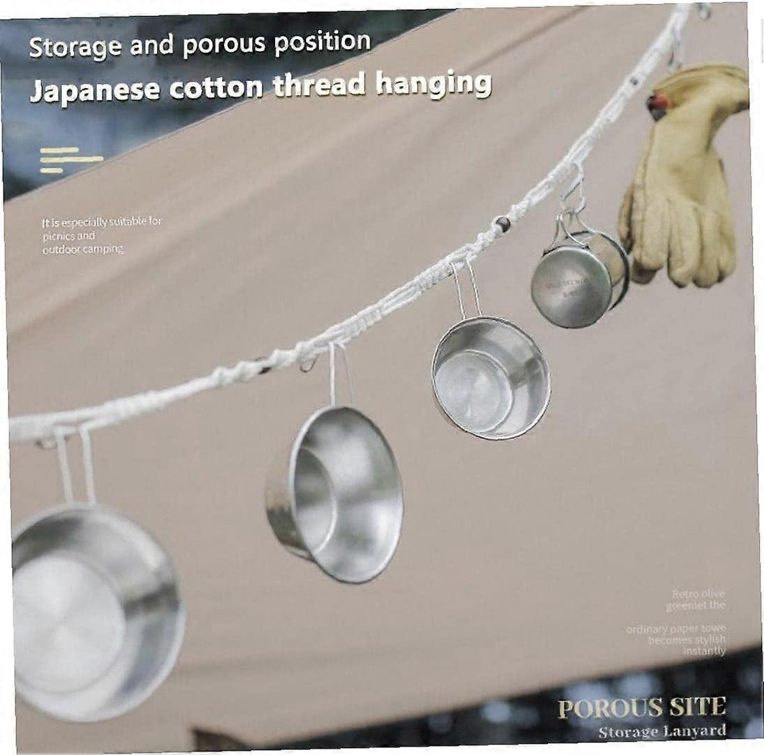 Camping Hanging Rope Outdoor Tent Awning Storage Clotheslines Lanyard ...